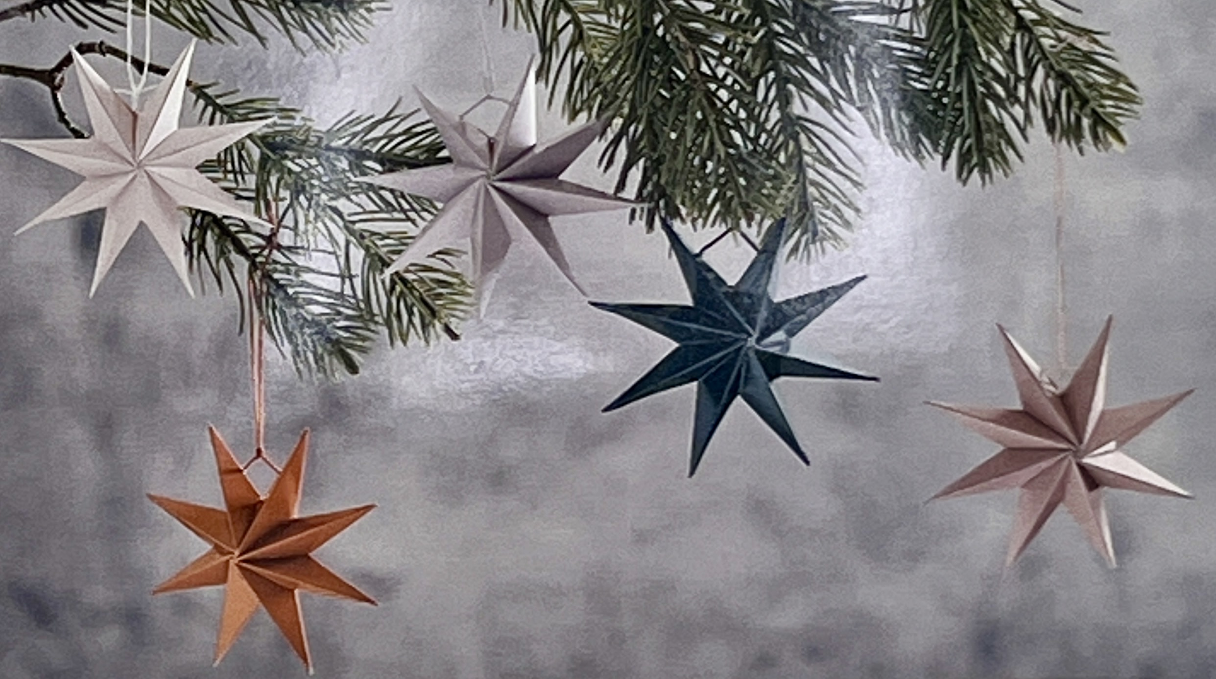 Paper Star Christmas Tree Decorations